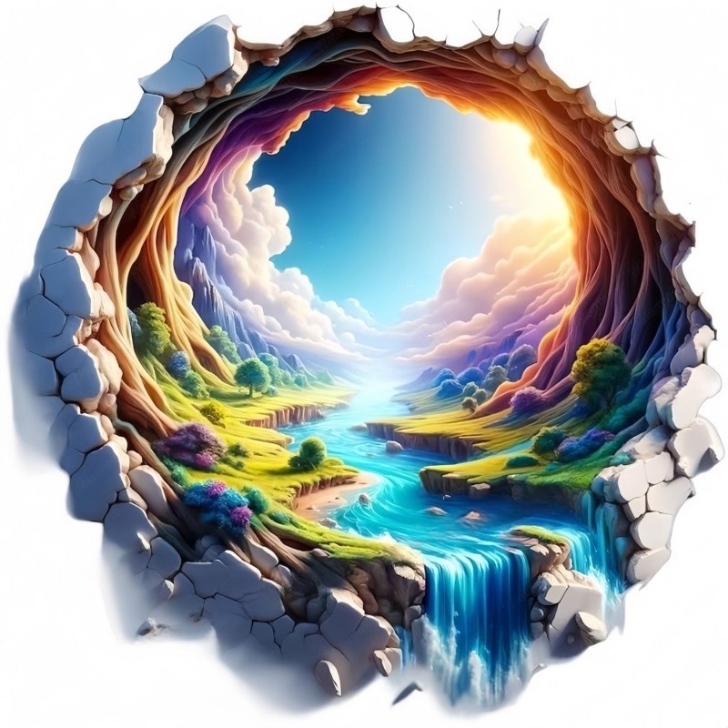 3D three-dimensional waterproof stickers wallpaper wall decorative film ...