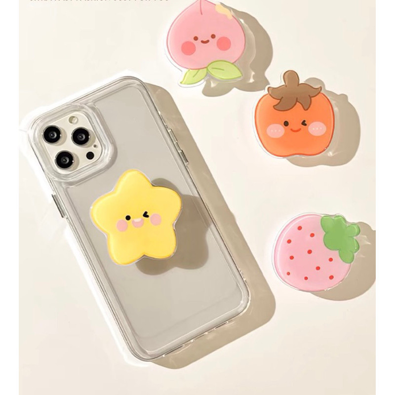 POPSOCKET ACRYLIC KOREAN STYLE / GRIPTOK STAR & PEACH / POP SOCKET ...