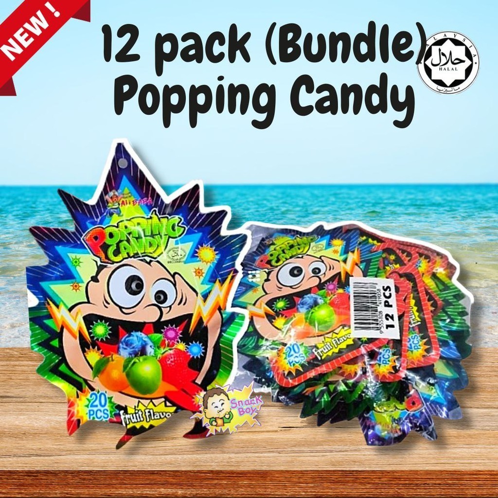 12pkt x 20pcs Ali Popping Candy baru fruits flavour (halal) | Shopee ...