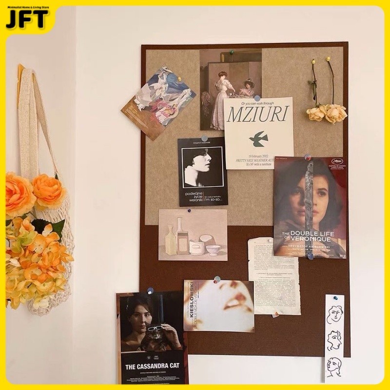 Felt board No-punch photo wall corkboard message board Wall organizer ...