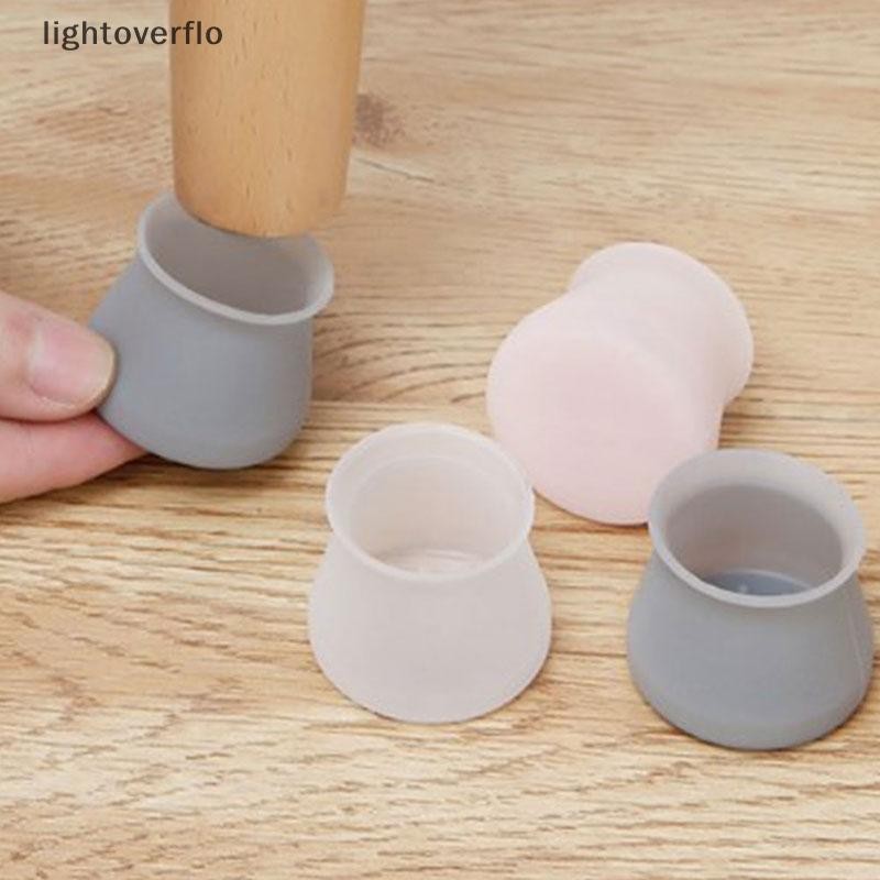 [lightoverfloW] Table Leg Pad Cover Silicone Rubber Feet Round Chair ...