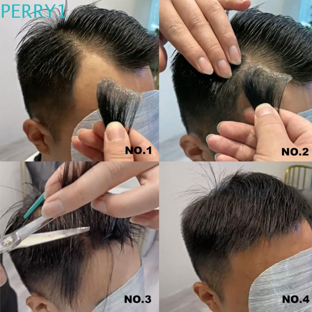 PERRY1 Forehead Patch, Ultra Thin Skin PU Invisible 100% Human Hair ...