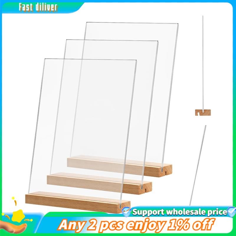 In stock-4 Pack Table Menu Display Stand Kit 8.5X11 Inches, L/T Shape ...