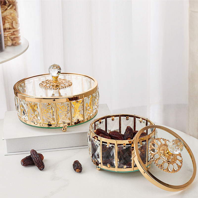 Romantika Style Crystal Canister Retro Gold Food Storage Organizer ...