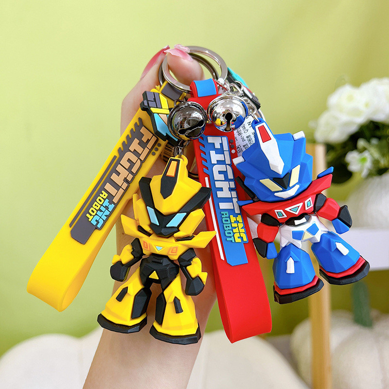 Cartoon Cartoon Transformers Silicone Keychain Optimus Prime Bumblebee ...