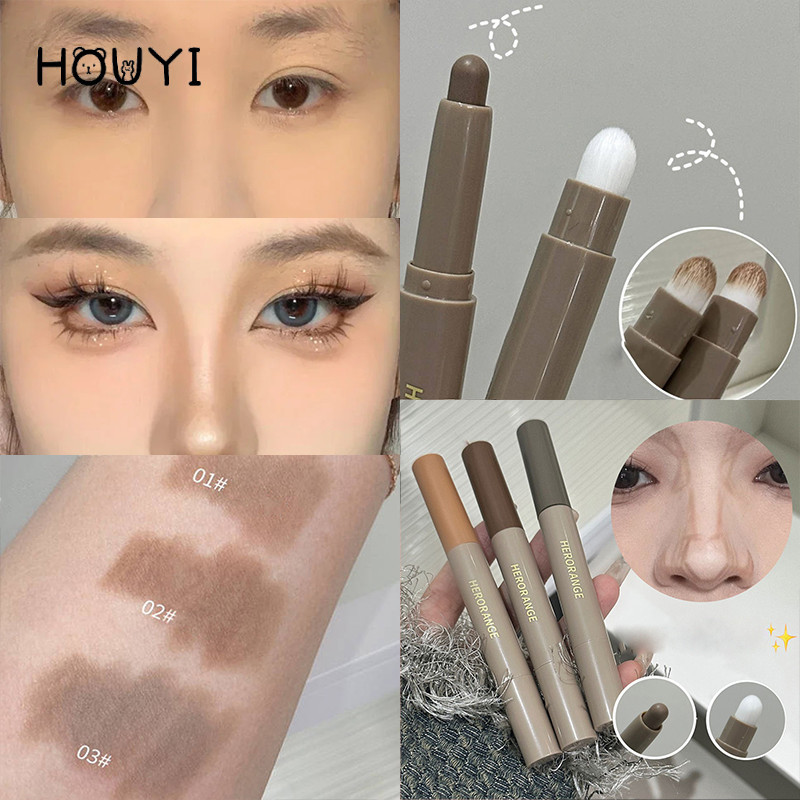 Face Contour Stick with Brush Natural Long Lasting Nose Shaping Shadow ...