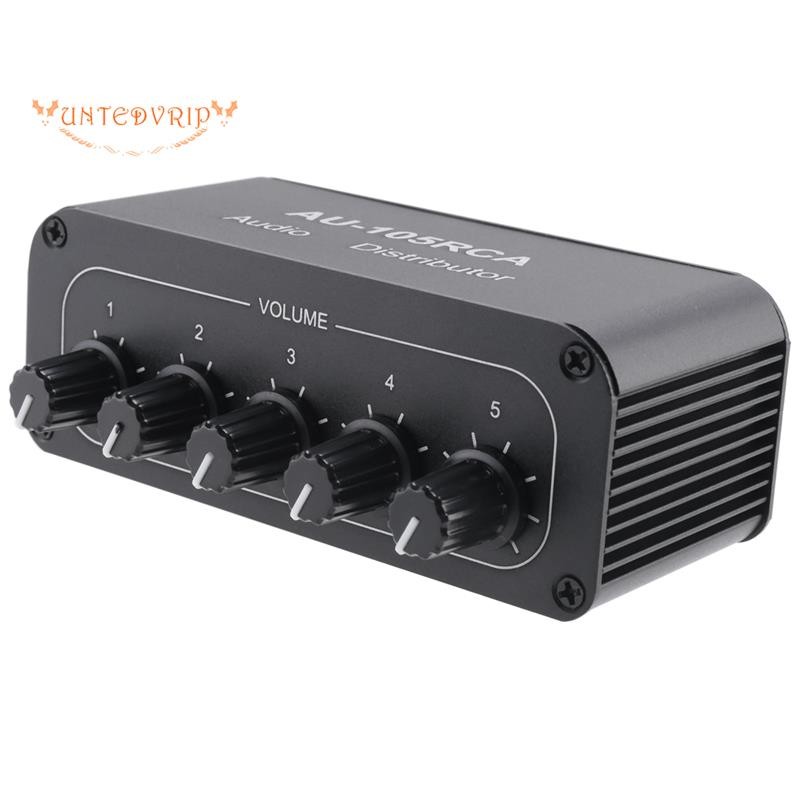 Stereo Audio Mixer 1 Input 5 Output Multi-Channel Audio Source ...