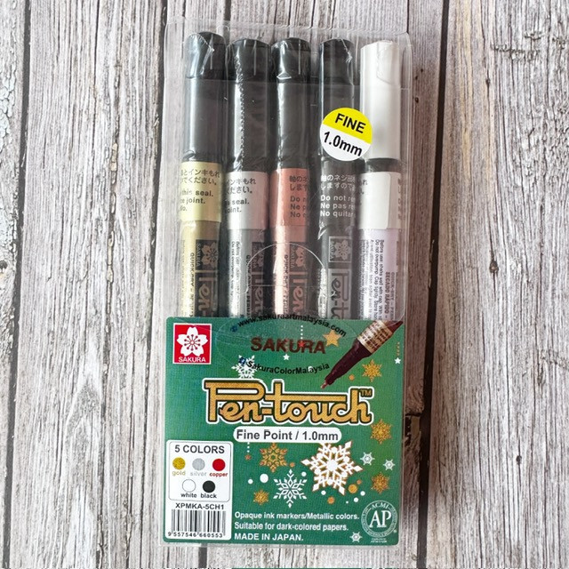 Sakura Pen Touch Fine Paint Marker 1.0mm Point Set (5's/Set) | Shopee ...