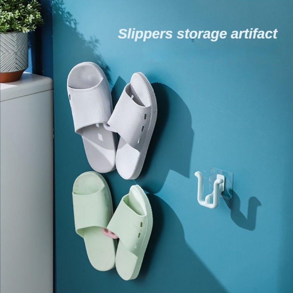 1pc Storage Box Slippers Organizer Wall Mounted Shoe Rack, Hanging Shoe ...