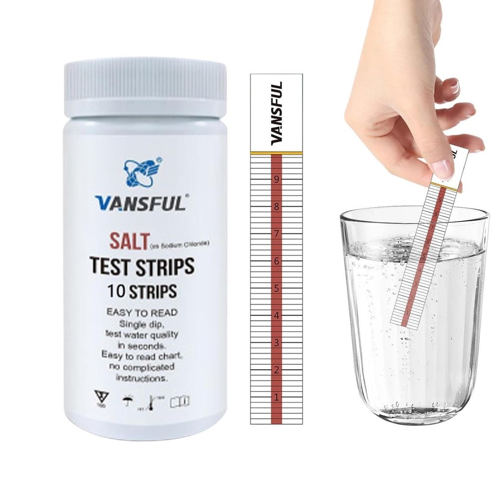 Salt Water Pool Test Strips 10 pcs- Sodium Chloride Titrators for Pool ...