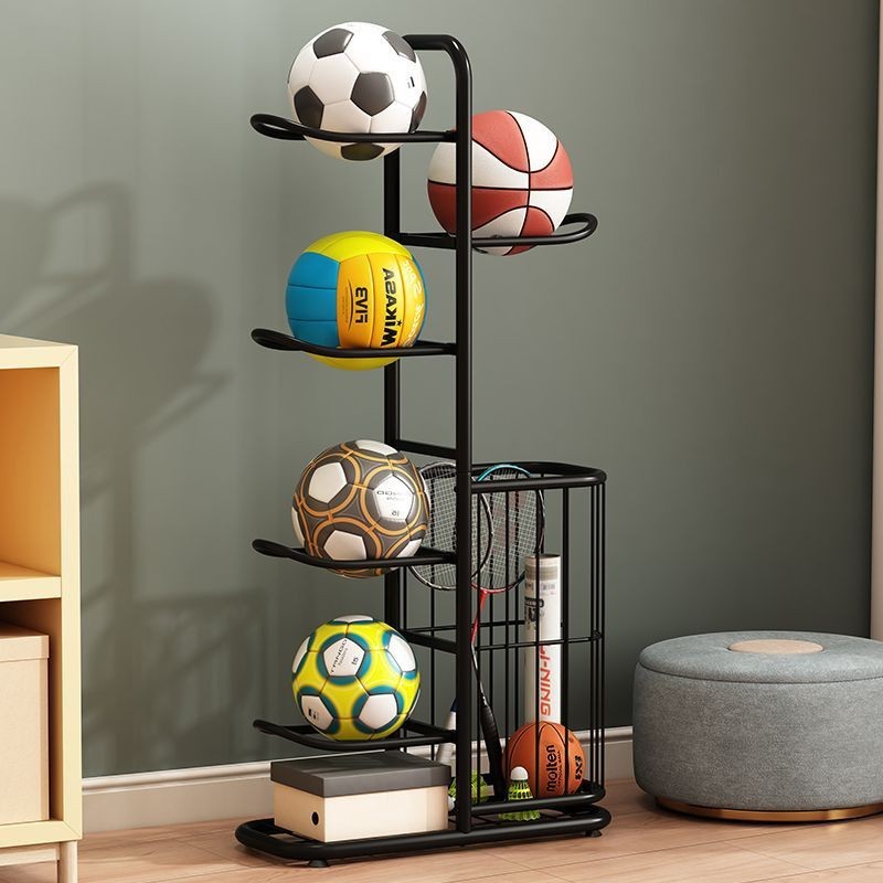 【SG Seller】5-Tier Ball Storage Rack with Basket Detachable Display for ...