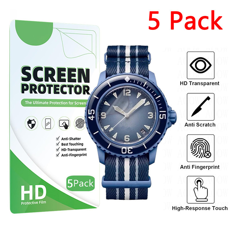 5PCS HD Screen Protective Film for Swatch X Blancpain Five Ocean Series ...