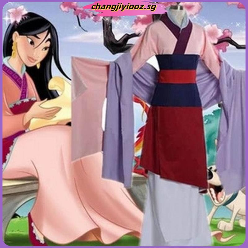 Hua Mulan Costume for Adult Women Mulan Pink Dress for Kids Girl ...