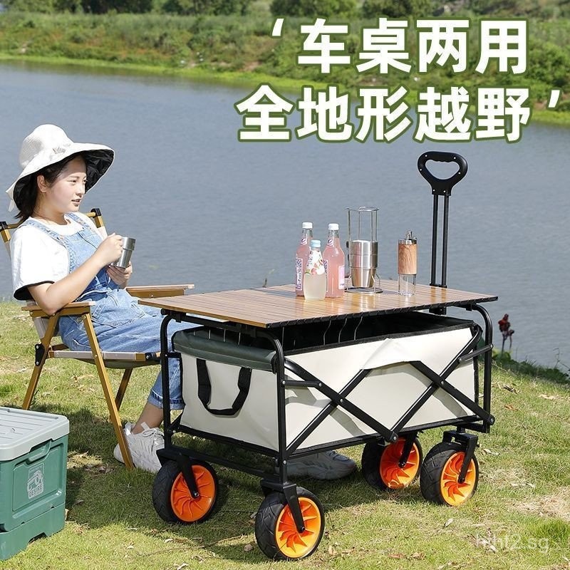Camper Trolley Outdoor Camp Foldable Hand Push Picnic Camping Travel ...