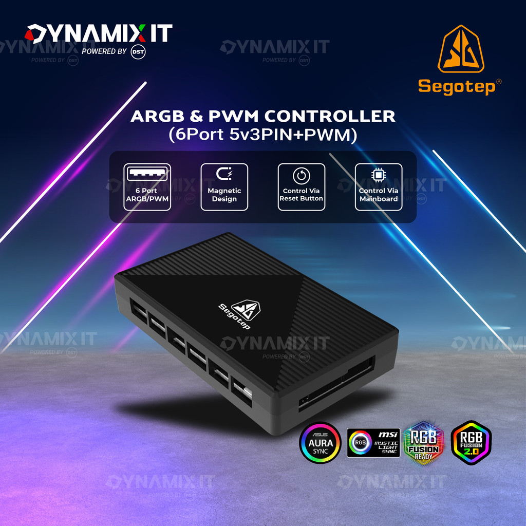 Segotep ARGB & PWM Controller (6port 5v3PIN+PWM) | Shopee Singapore