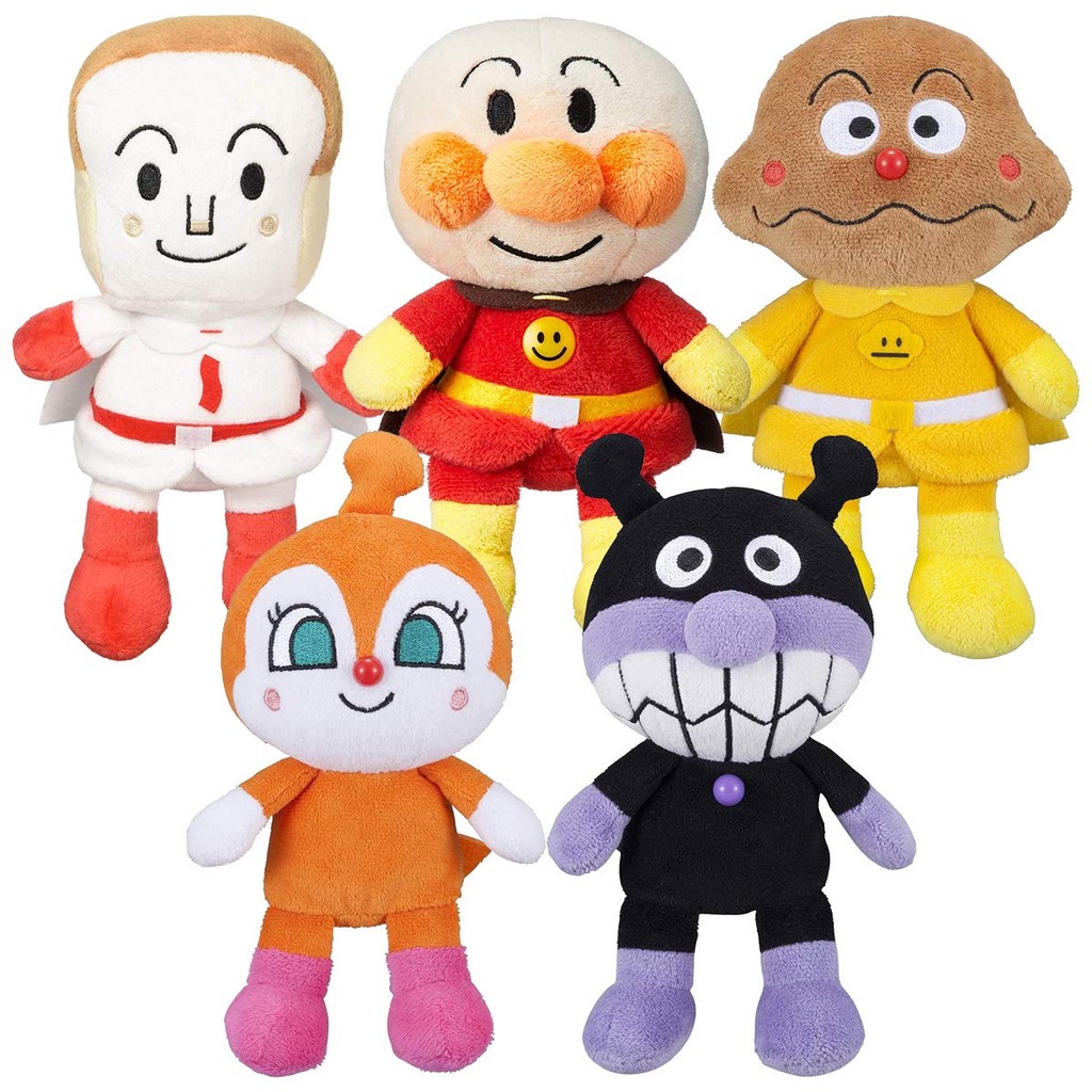 SEGA TOYS Anpanman Puchi Beans S Plus Set of 5 Plush Toys Anpanman ...