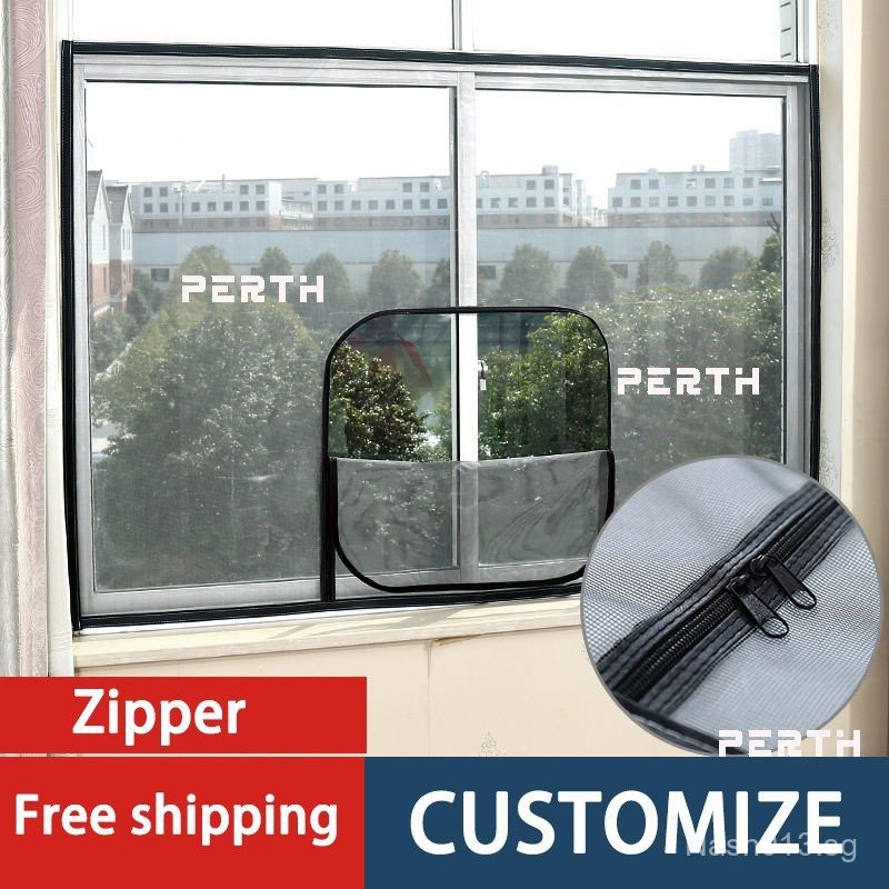 Mosquito nets for windows Self-adhesive zipper Easy Mosquito screens ...