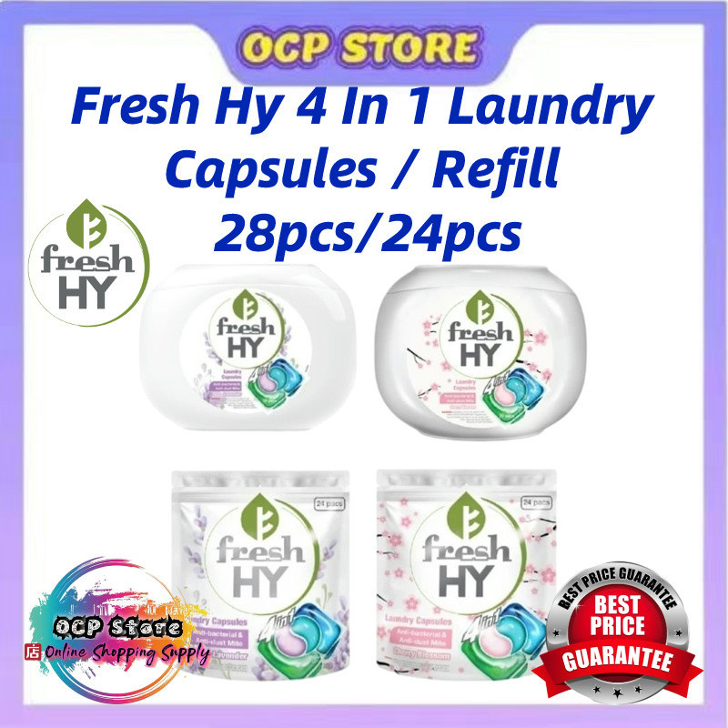 Fresh Hy 4 In 1 Laundry Capsules (10ml x 28 Pcs) / Refill (10ml x 24 ...