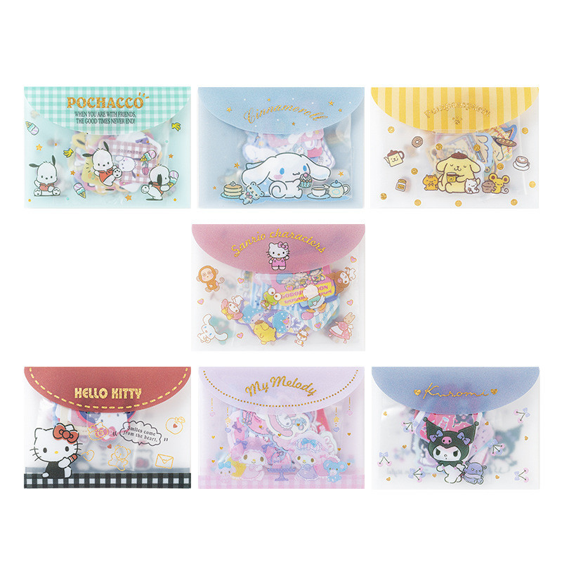 Kawaii Sanrio Kitty Cinnamoroll Cartoon Cute DIY Pocket Pvc Transparent ...