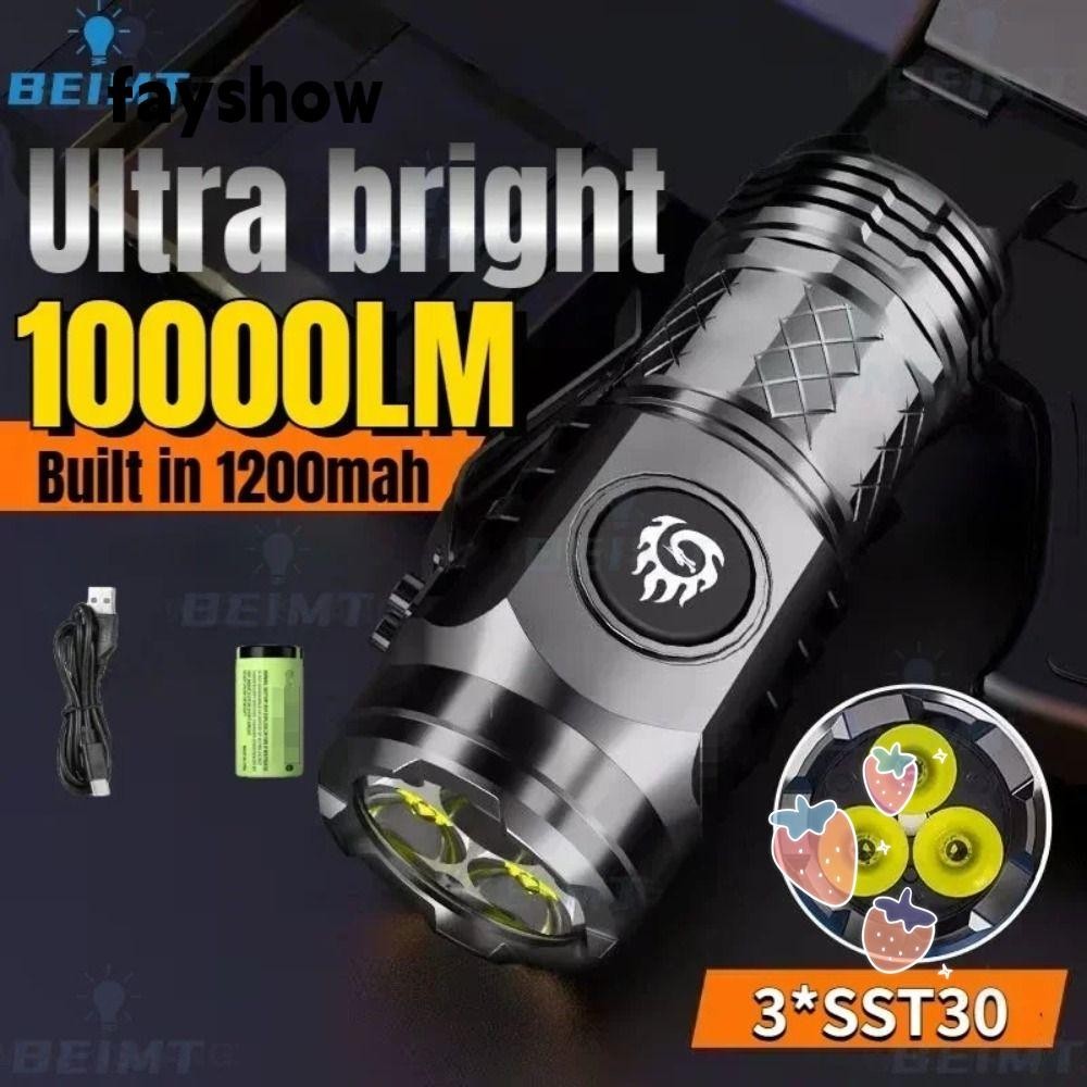 FAY Thumb Flashlight, Super Strong Illumination ABS Mini Flashlight, 5 ...