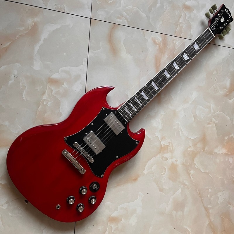 Gibson SG Electric Guitar HH Humbucker Pickups Mahogany Red Body ...