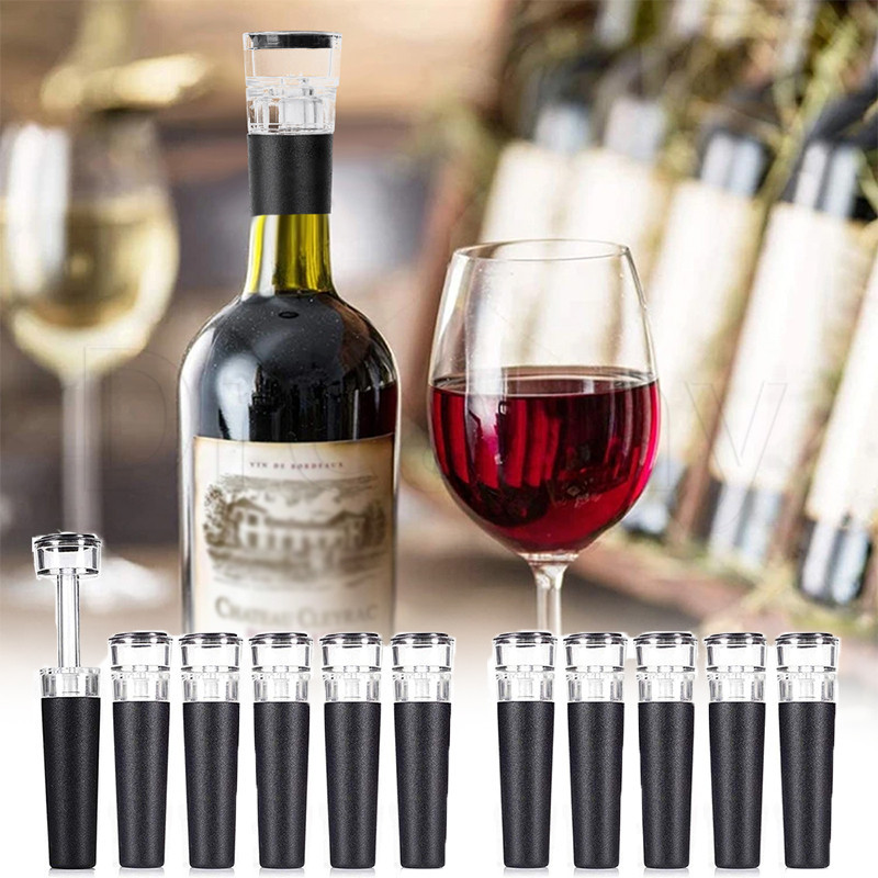 2Pcs Red Wine Stopper - Food Grade Silicone Material - Freshness ...