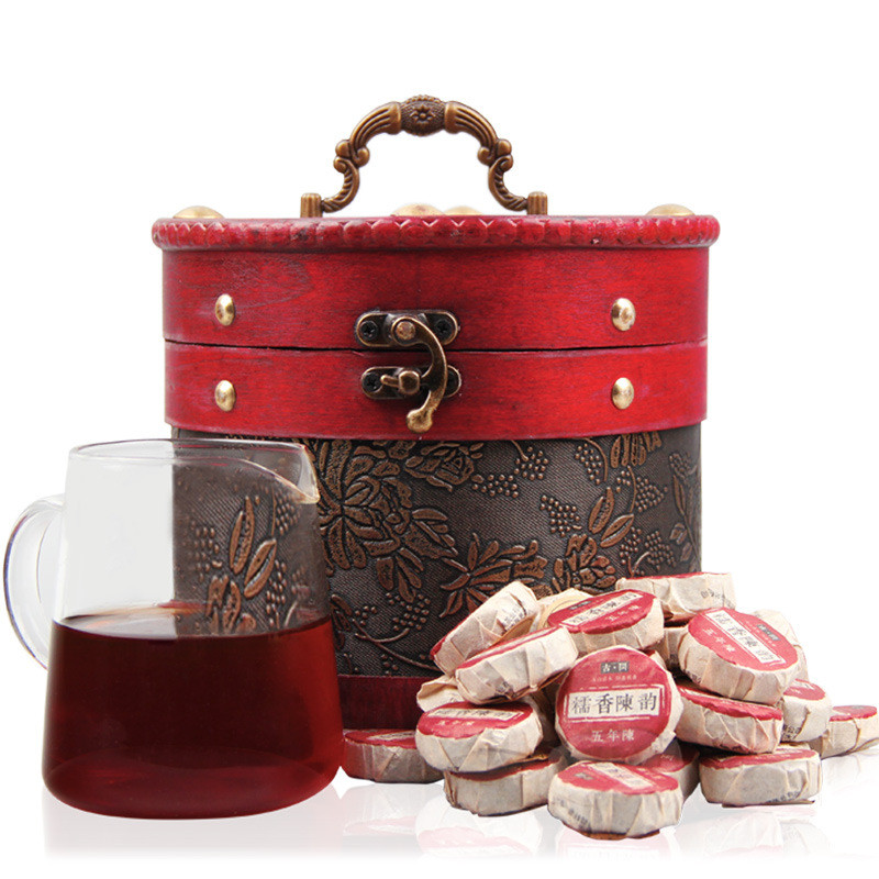 680g Yunnan Pu'er tea, strong aroma, glutinous and old ripe tea, mini ...