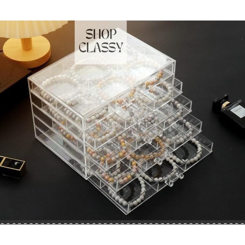 Shopclassyshop Five Drawer ins transparent Bracelet Organizer dust ...
