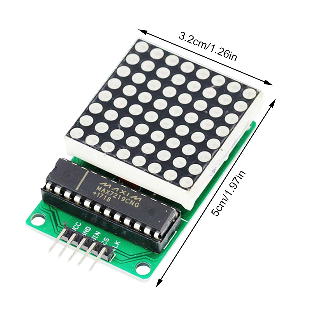 MAX7219 8x8 Dot Matrix Module MCU LED Display Control Module 5V with Interface | Shopee Singapore