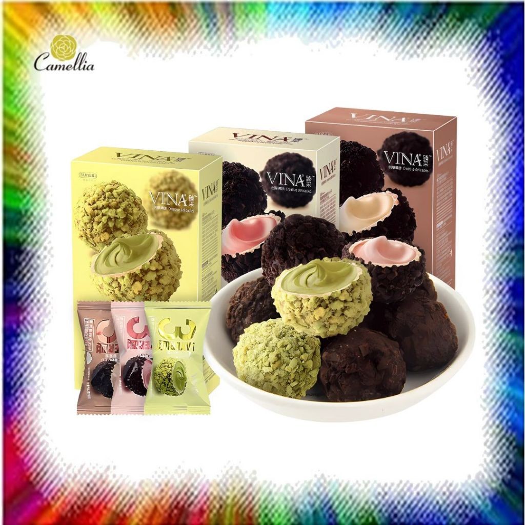 Sunssi Vina Lava Cookie Balls Matcha/Strawberry/Yogurt Flavor 100g 臻采熔岩 ...