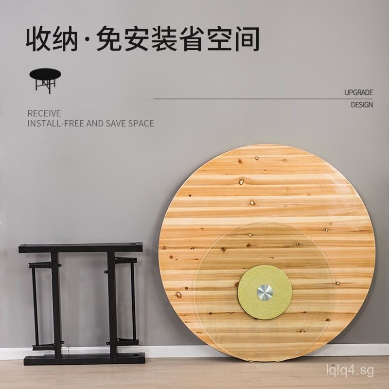 Large Round Dining Table Solid Wood Restaurant Hotel Full Round Table ...