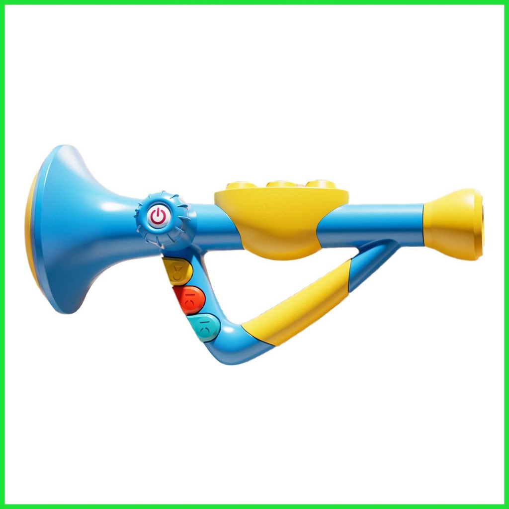 Toddler Musical Instruments Trumpet Toy Simulated Wind Brass Play Horn ...