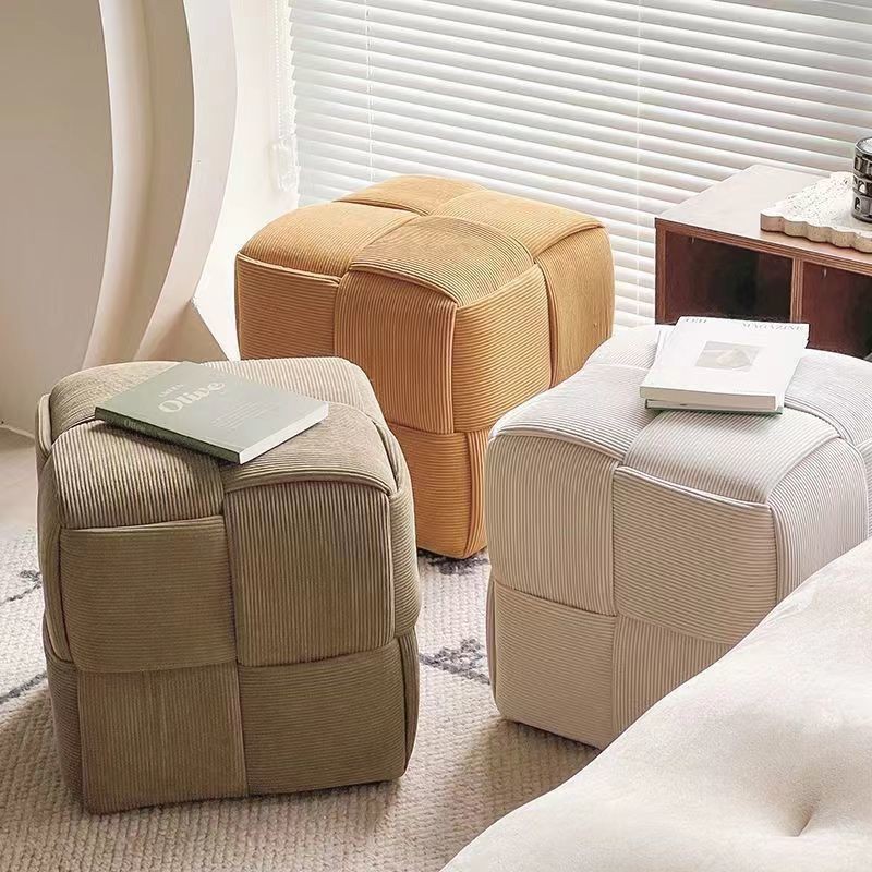 Cube Small Low Stool Tea Maker Stool Sofa Stool Pedal Stool Solid Wood ...