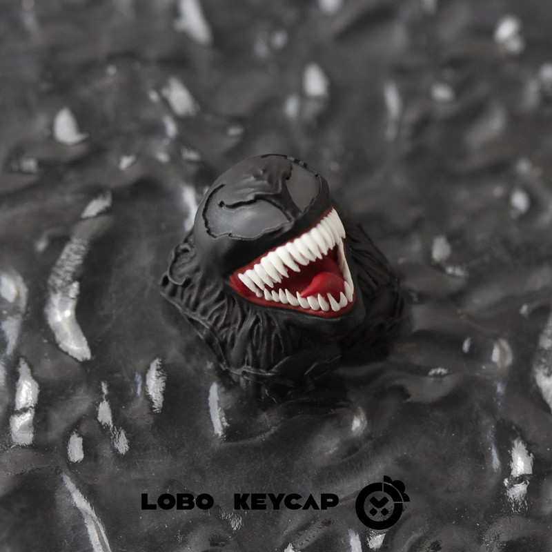 Venom Keycap Cute Cartoon MX Switch Mechanical Keyboard Handmade Resin ...