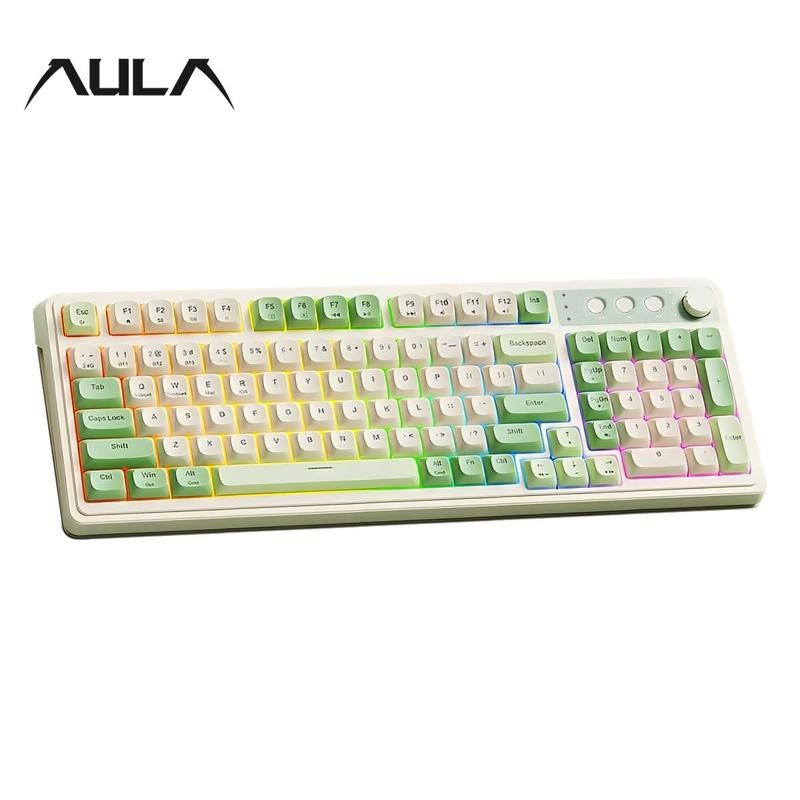 AULA S99 Membrane Keyboard, USB Charging 99 Keyboard with RGB Lighting ...