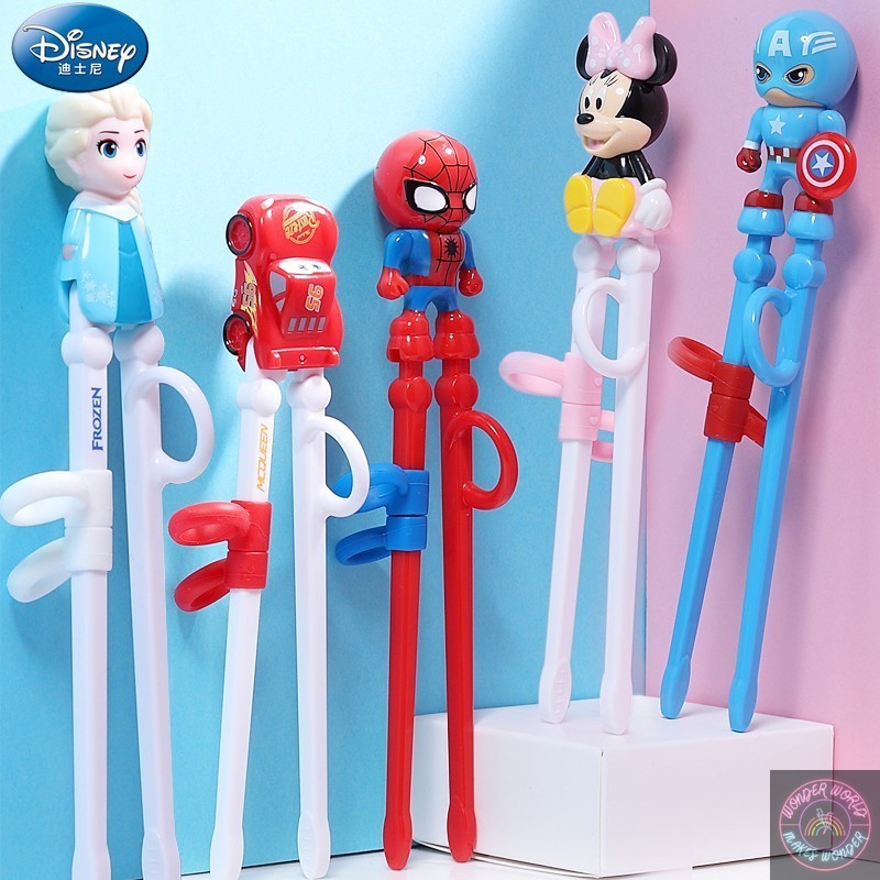 🌈SG Stock🌈 Disney / Marvel Tableware Kids Learning Training Beginner ...