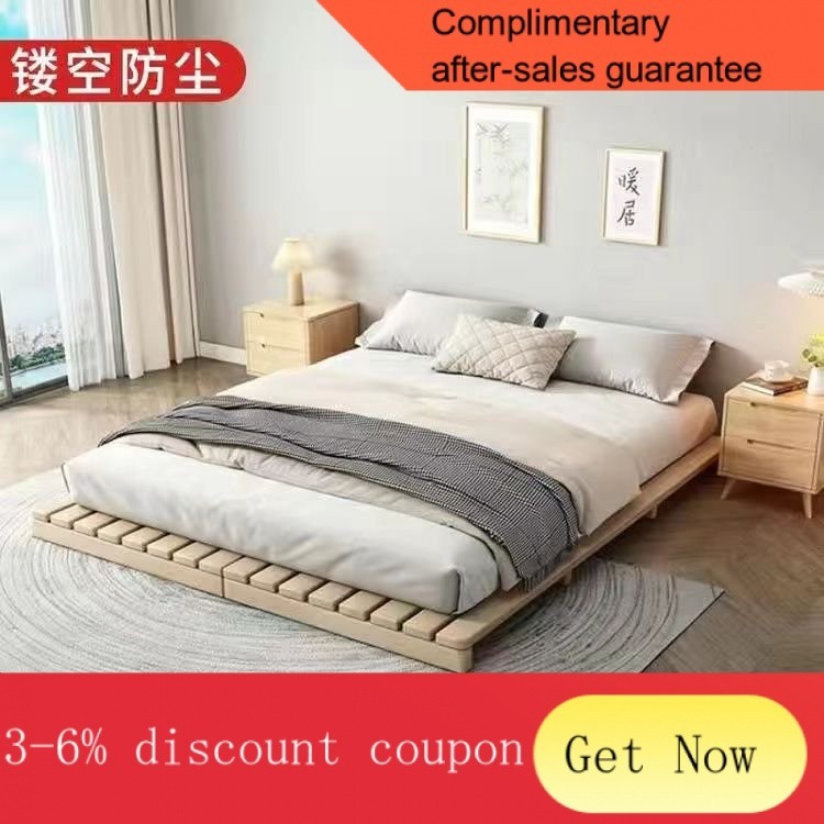 YQ62 Tatami Solid Wood Bed Frame Breathable Rib Grills Platform Bed ...