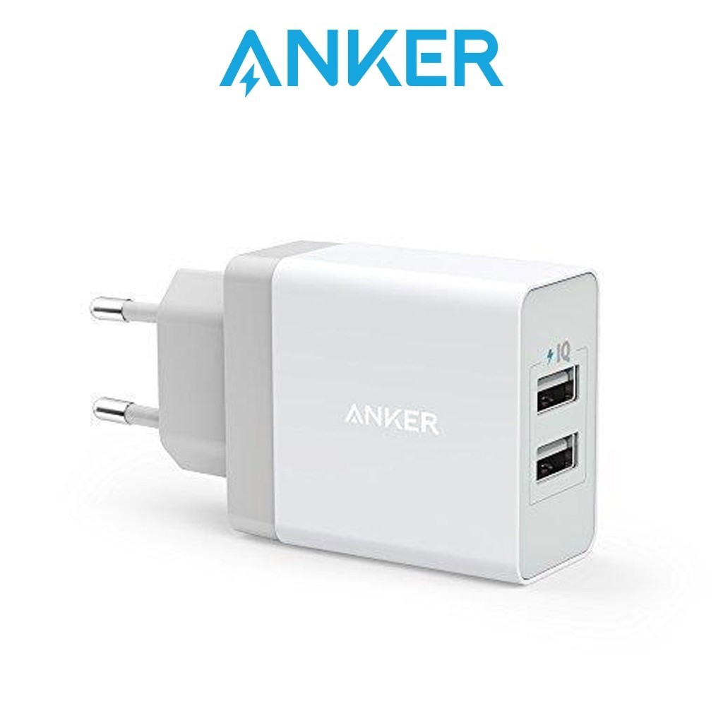 [Euro Plug] Anker 24W 4.8A PowerPort 2-Port Wall USB Charger (A2021 ...