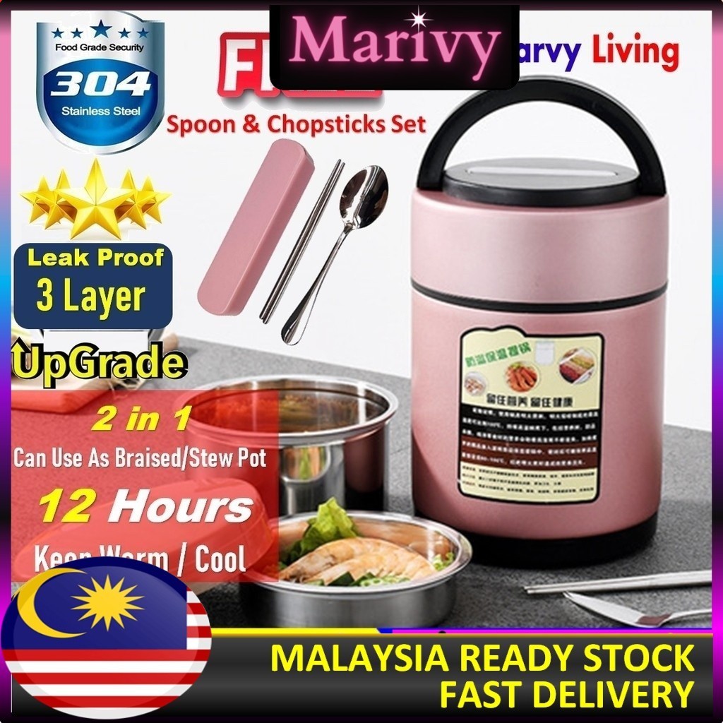 304 Stainless Heat Preservation Pot Braised Beaker Stew Pot Large ...