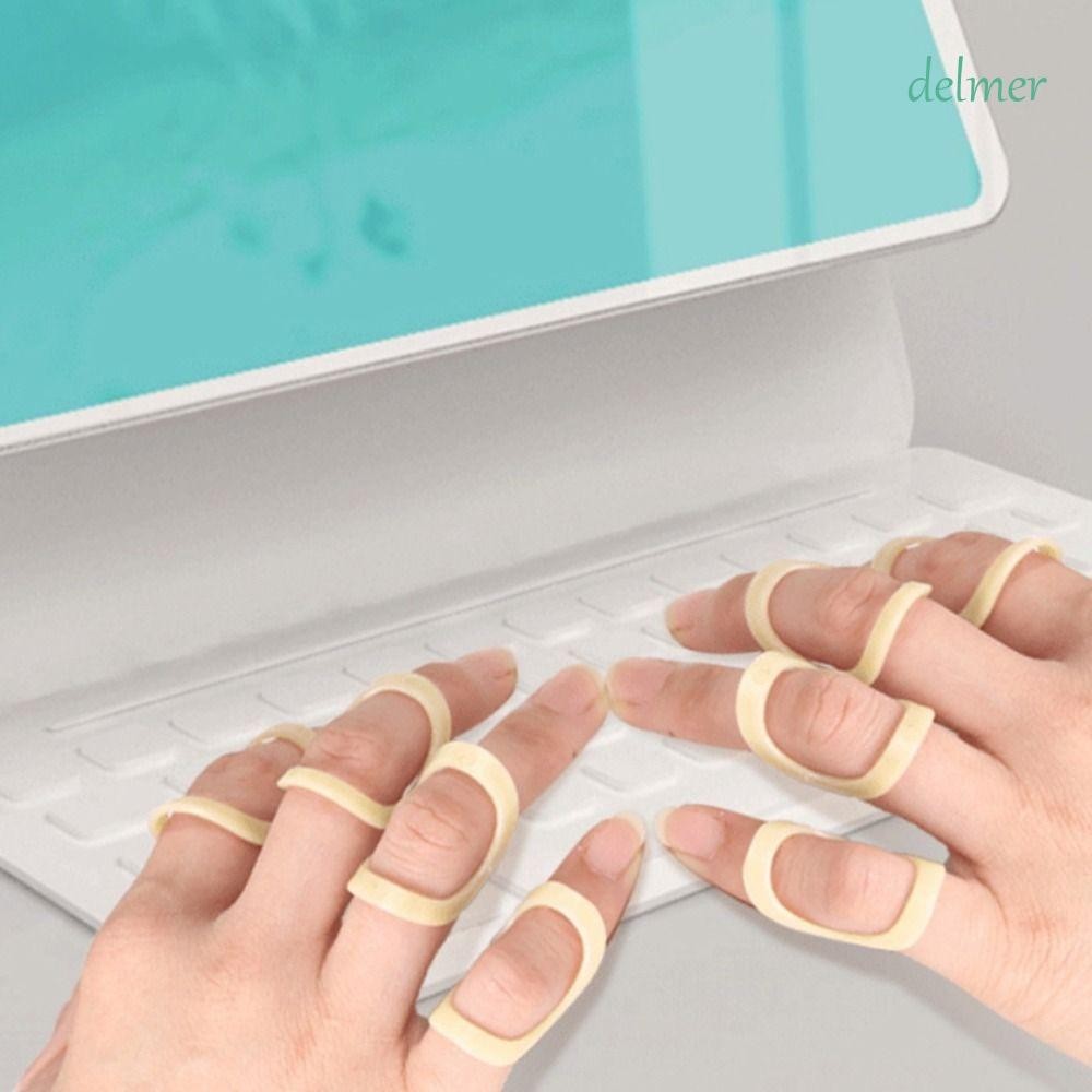 DELMER Finger Splint Support, Finger Cuff Ring Sleeve Oval Finger ...