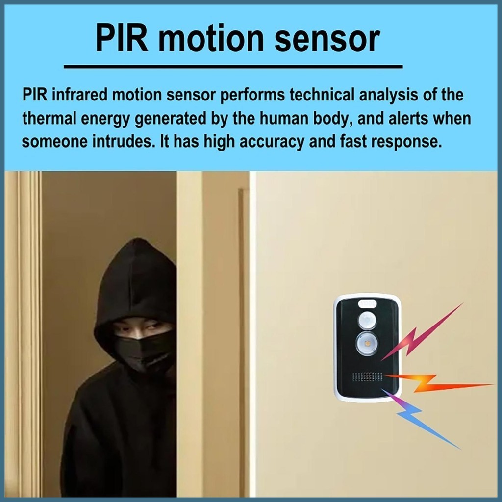 Portable Motion Sensor Alarm 125db High Volume Motion Sensor Camping ...