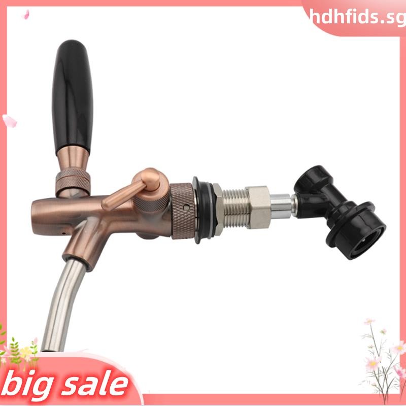 Adjustable Draft Beer Tap with Liquid Ball Lock Disconnect Chrome ...