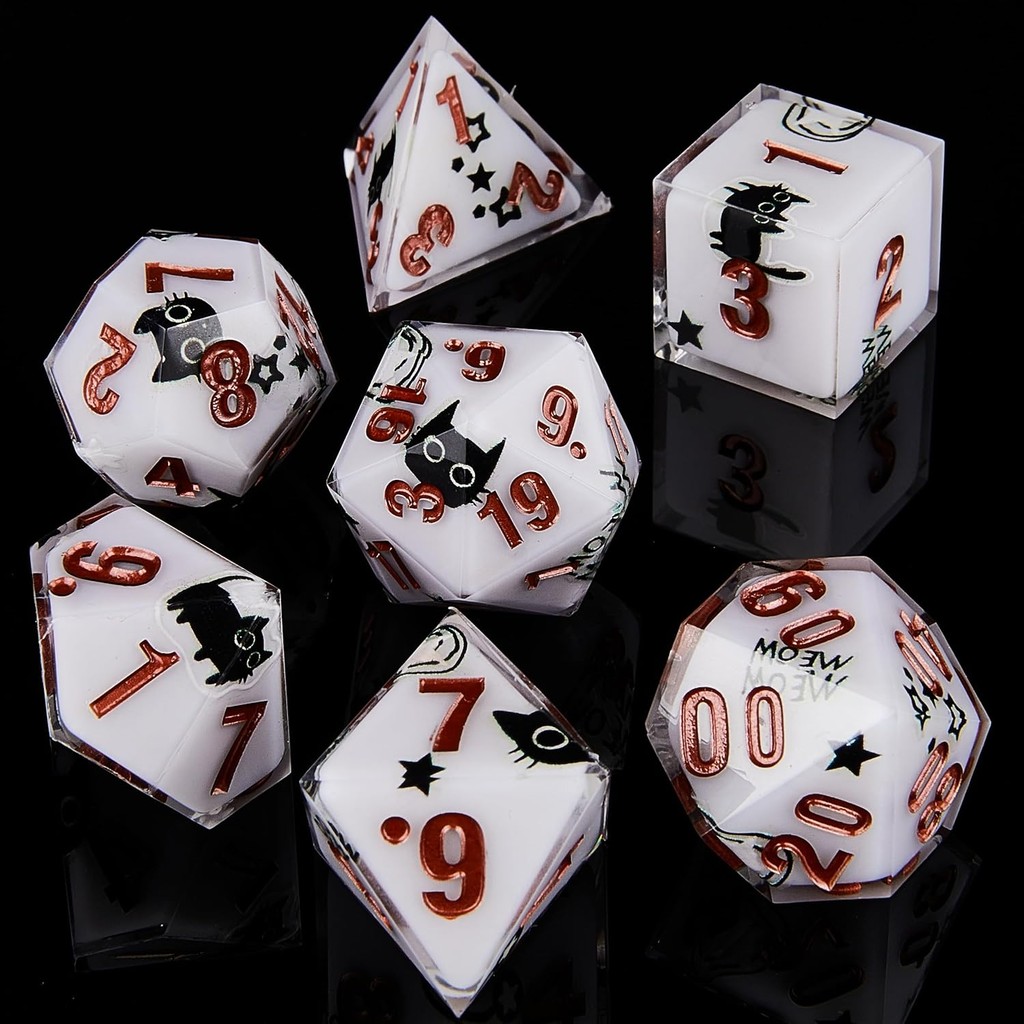 DND Polyhedral Dice Set, IDTQ Dungeons & Dragons Dice Set RPG MTG ...
