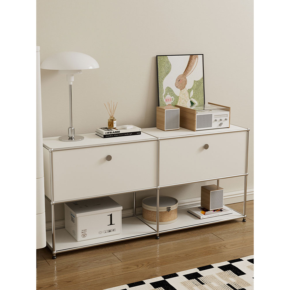 Medieval USM Stainless Steel TV Cabinet Storage Sideboard Modern Simple ...