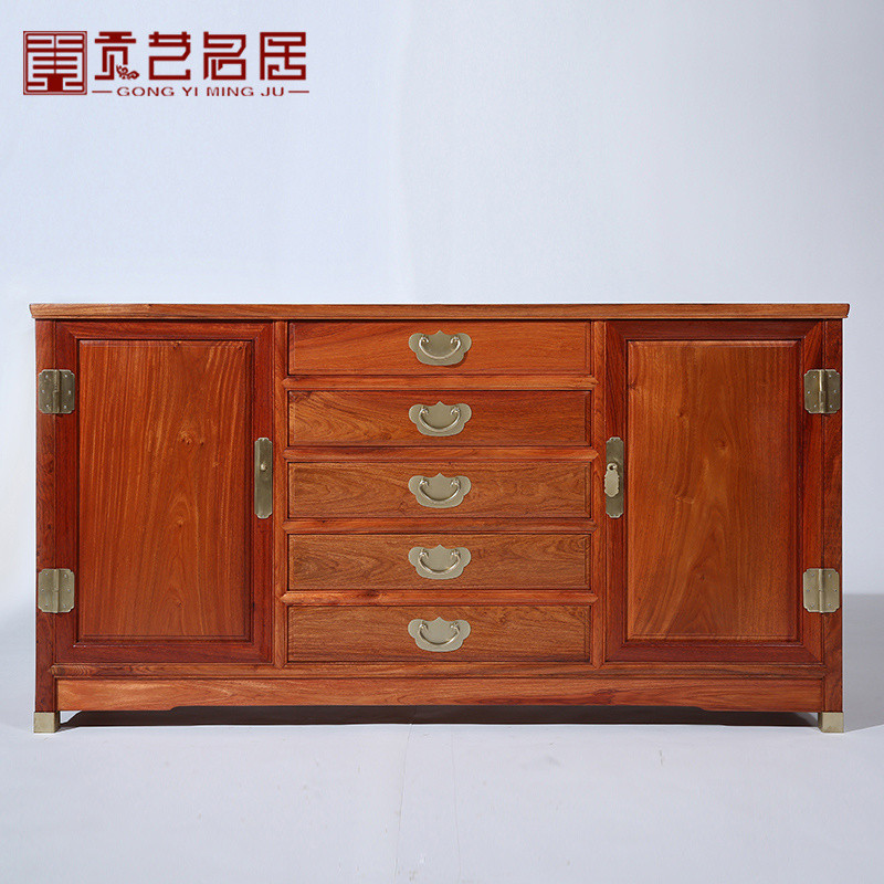 Gongyi Mingju Red Wood Furniture Solid Wood Storage Cabinet Chest of ...