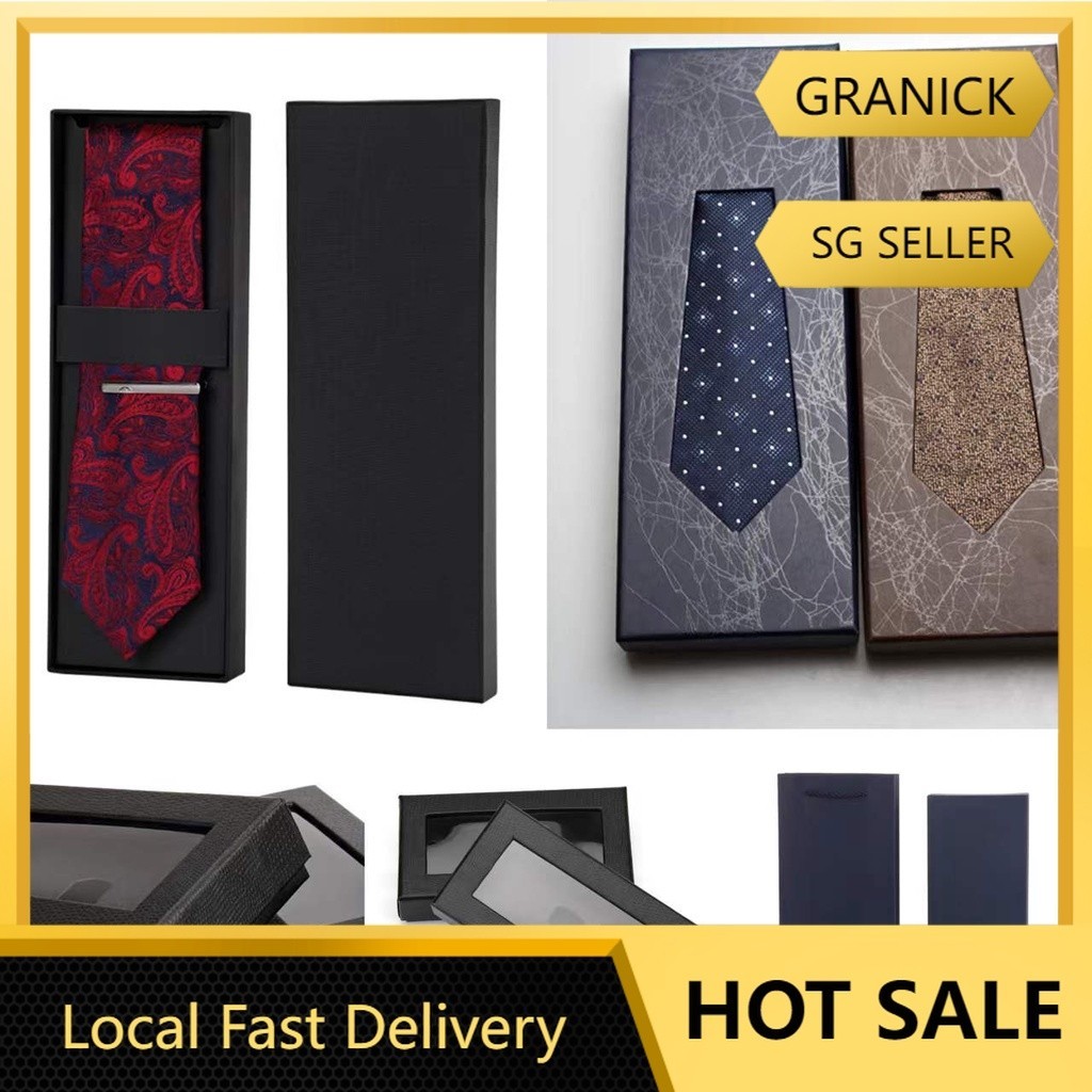 Wedding tie box brown gift box rectangular carton navy blue gift box ...