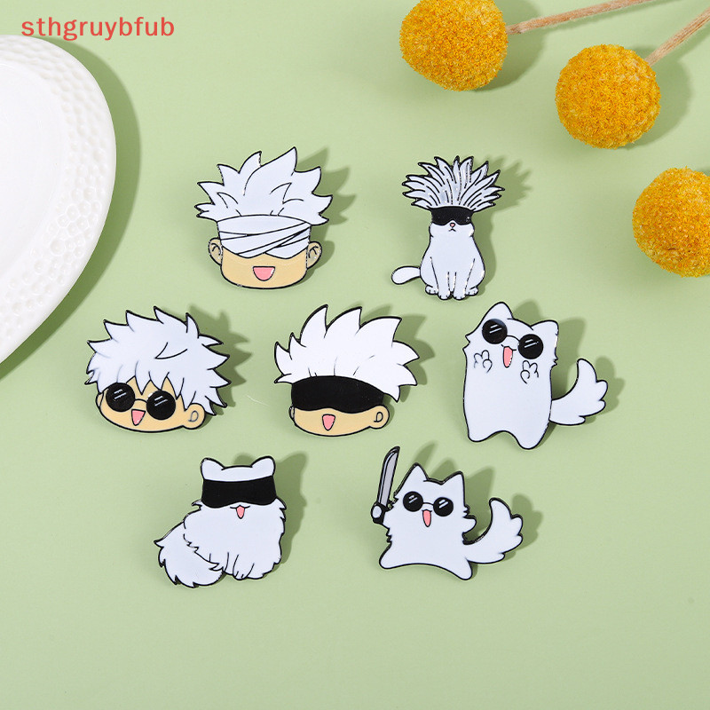 STHB Gojo Satoru Cats Enamel Pin Kawaii Anime Role Eye Mask Cute Manga ...