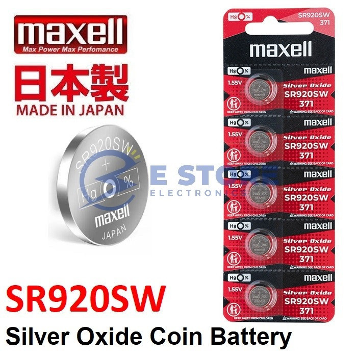 SR920SW (371) Maxell Silver Oxide Battery 1.55V | Shopee Singapore
