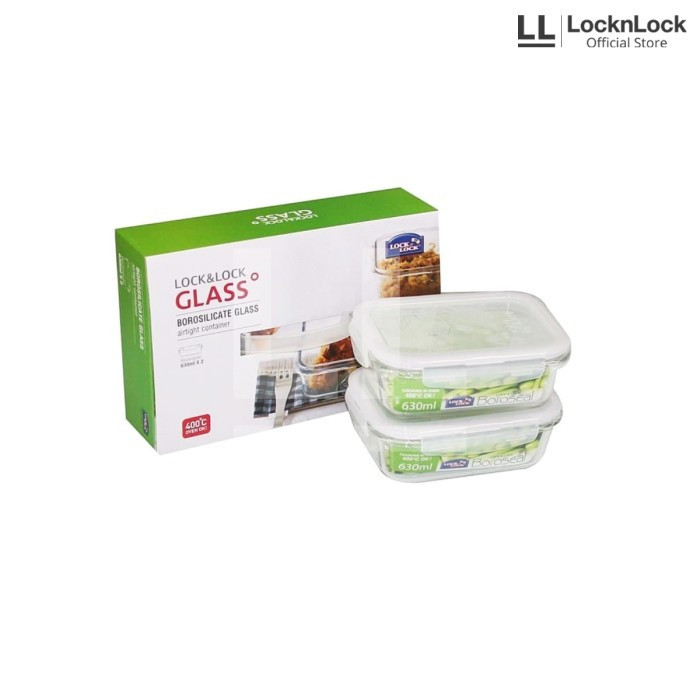 Locknlock Oven Glass 2sets (LLG428S2) LocknLock Glass Gift Set | Shopee ...