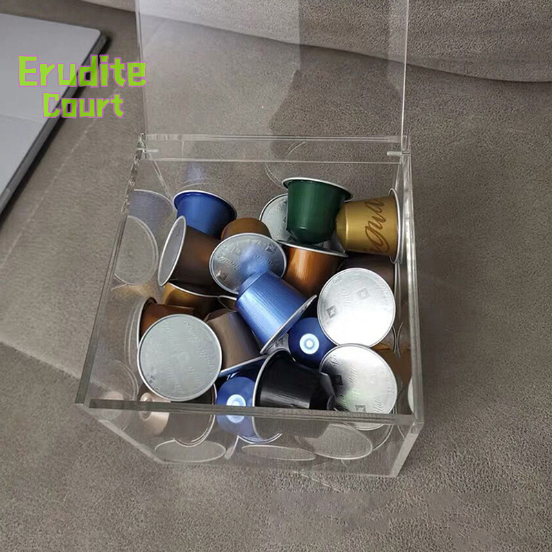 [EruditeCourtS] Acrylic Capsule Coffee Storage Box Holder Transparent ...